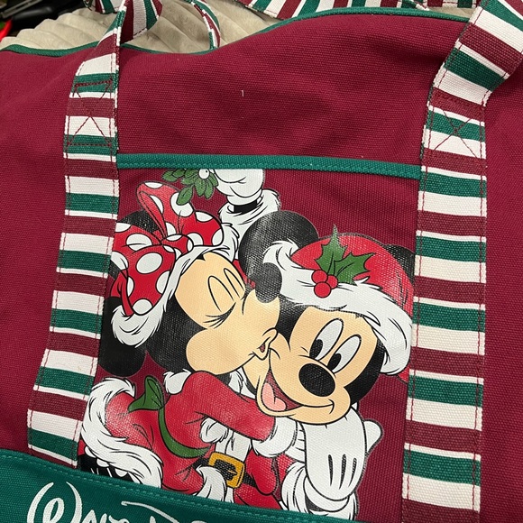 Disney | Bags | Disney Holiday Tote Bag With Mickey And Minnie | Poshmark